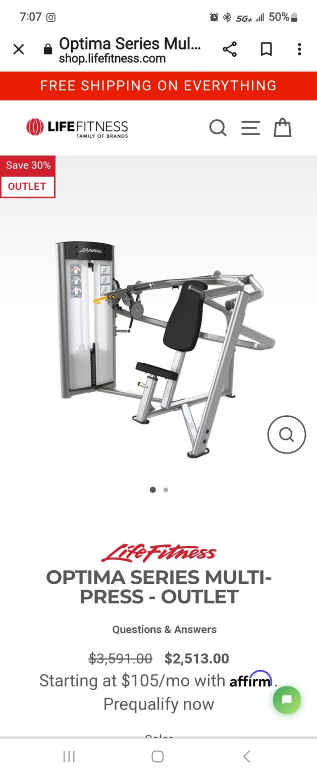 Life Fitness Optima Series Multi-Press - ReFit Nation