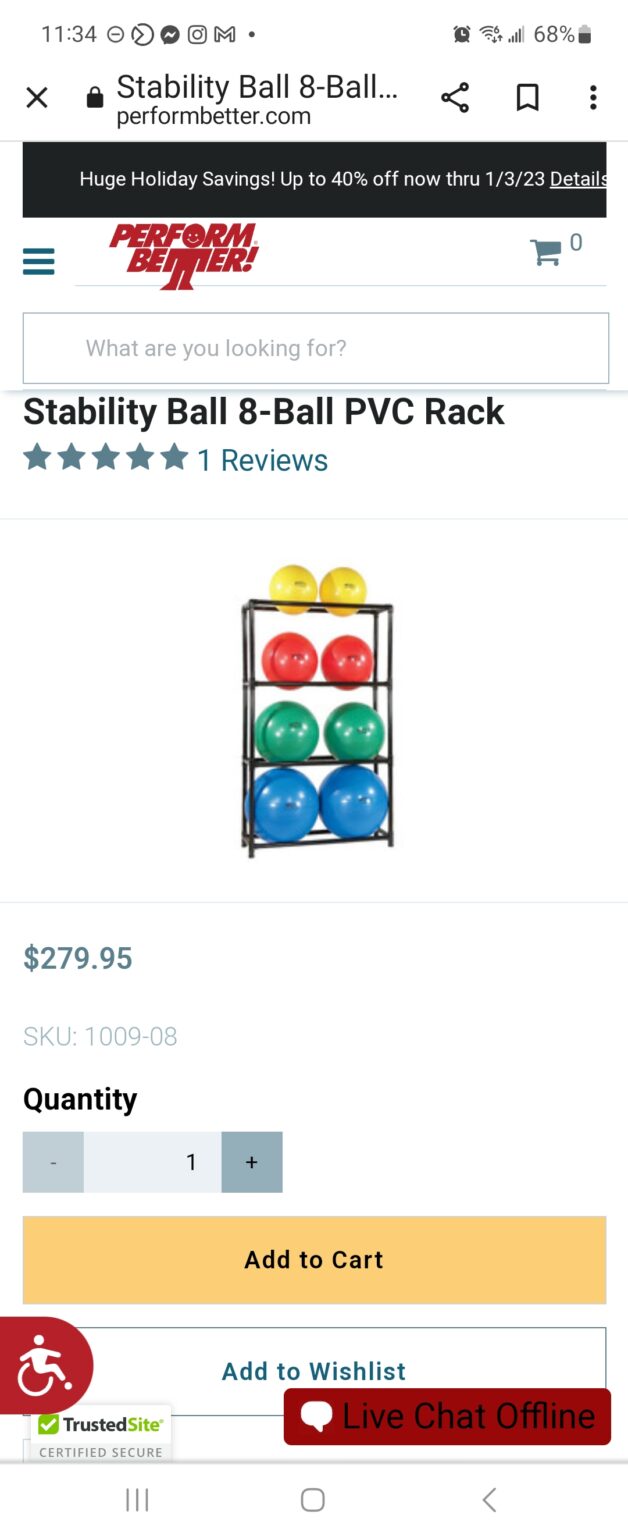 Perform Better Stability Ball Rack - ReFit Nation