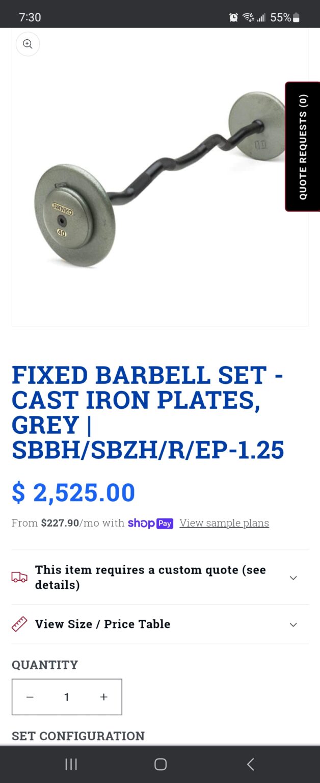 Ivanko Fixed Barbell Set w/ Racks - ReFit Nation